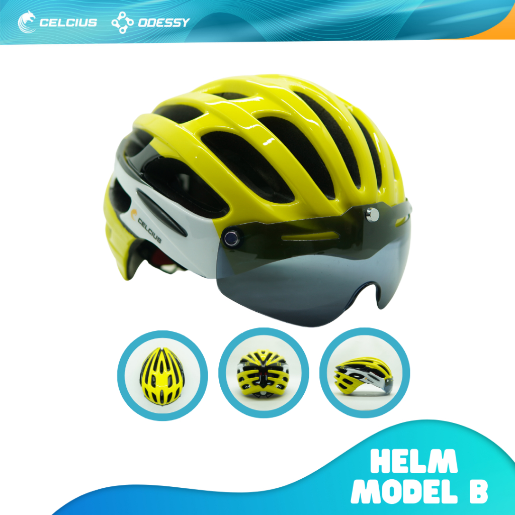 Jual Helm Sepeda Dewasa Celcius Model B Kacamata Original | Shopee ...