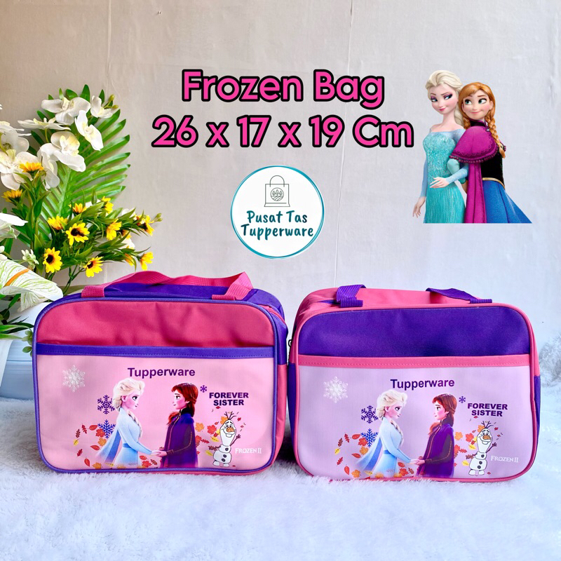 Jual Tas Bekal Frozen Tupperware (Zipper Bunga Es) | Shopee Indonesia