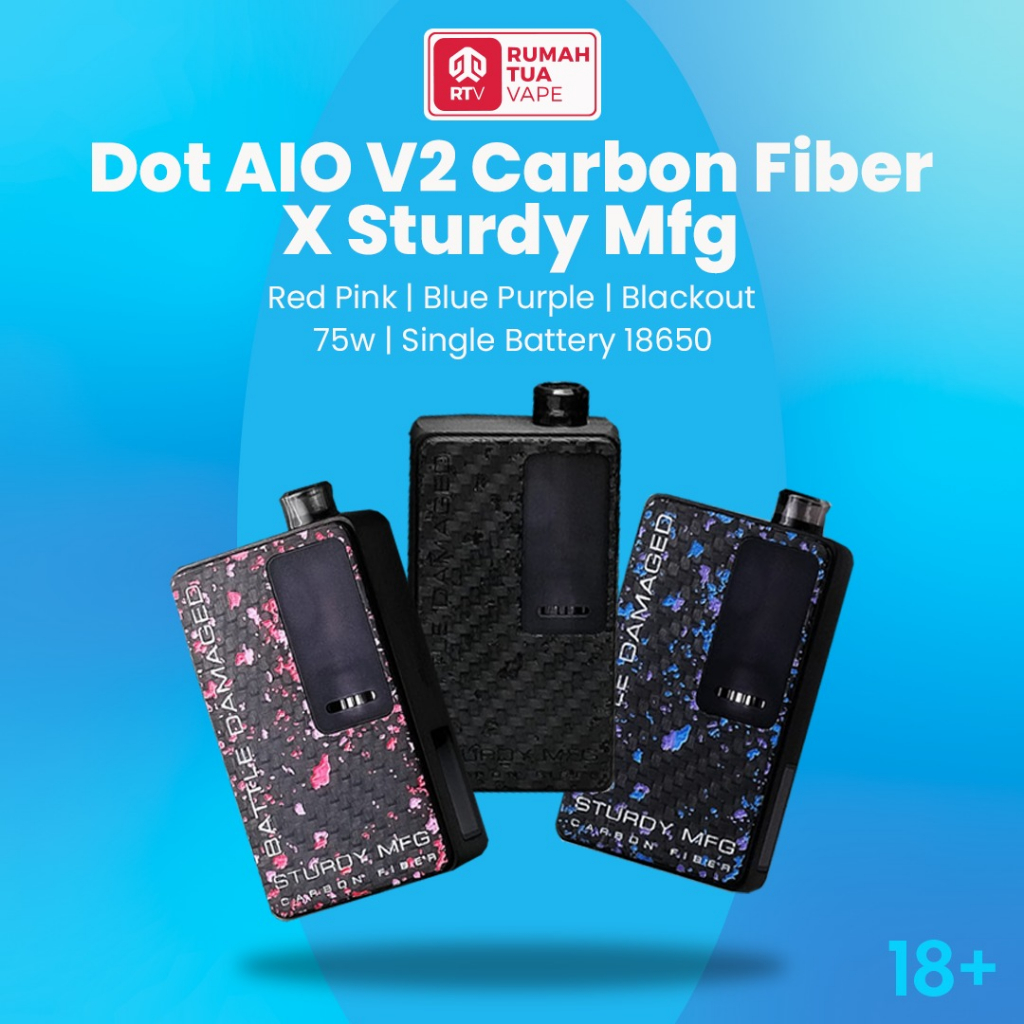 Jual DOTMOD DOT AIO V2 CARBON FIBER X STURDY MFG 75W SINGLE 18650 ...