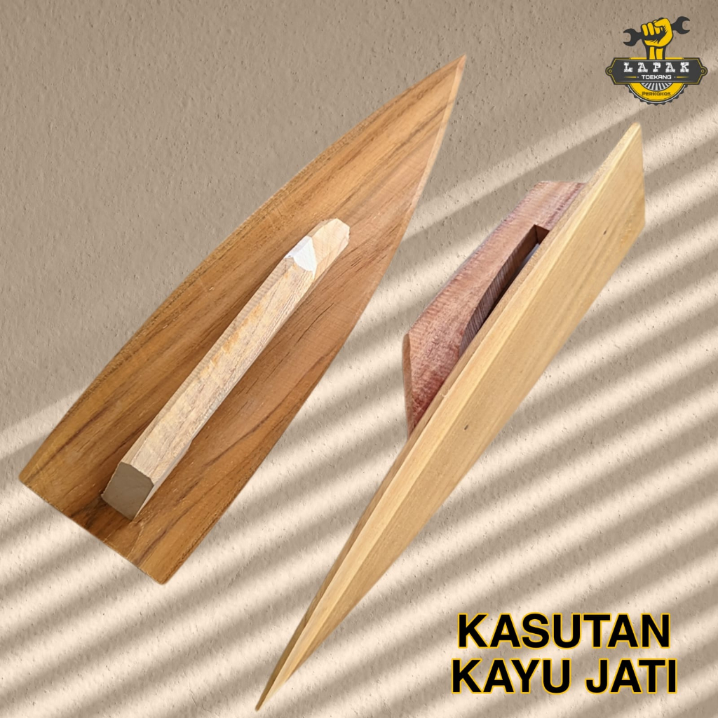 Jual Kasutan Trowel Ondrong Lancip Kayu Jati Asli 40cm | Shopee Indonesia