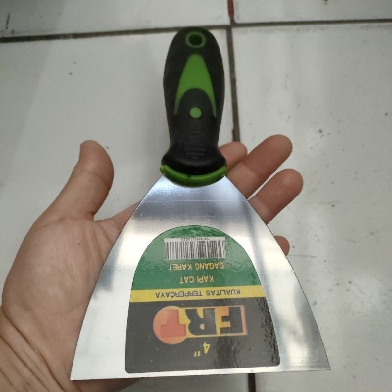 Jual Kape cat 4 inch gagang karet bagus tebal kapi cat scraper besi ...