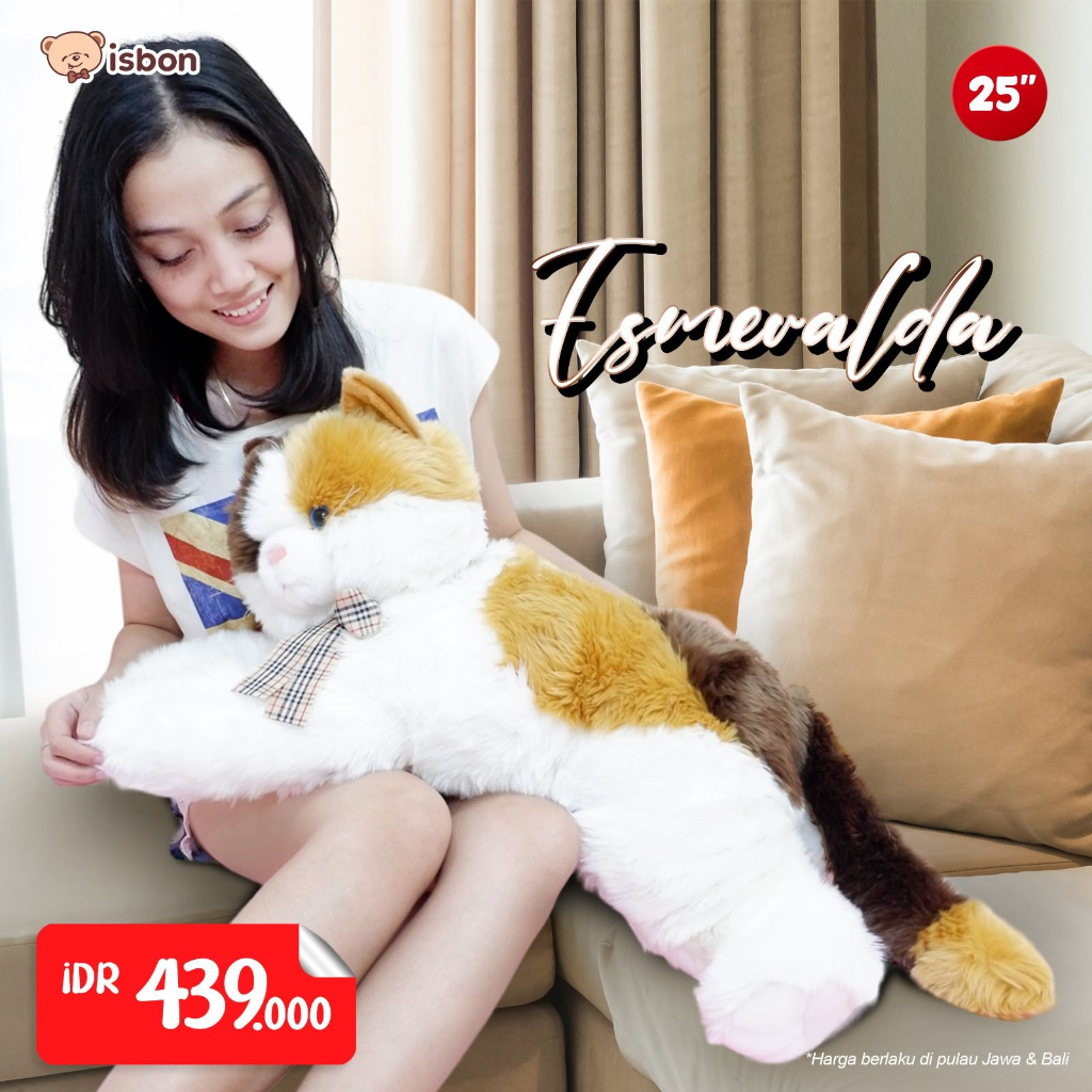 Jual Boneka Kucing Jumbo Esmeralda Istana Boneka Ly Esmeralda XL kitty ...