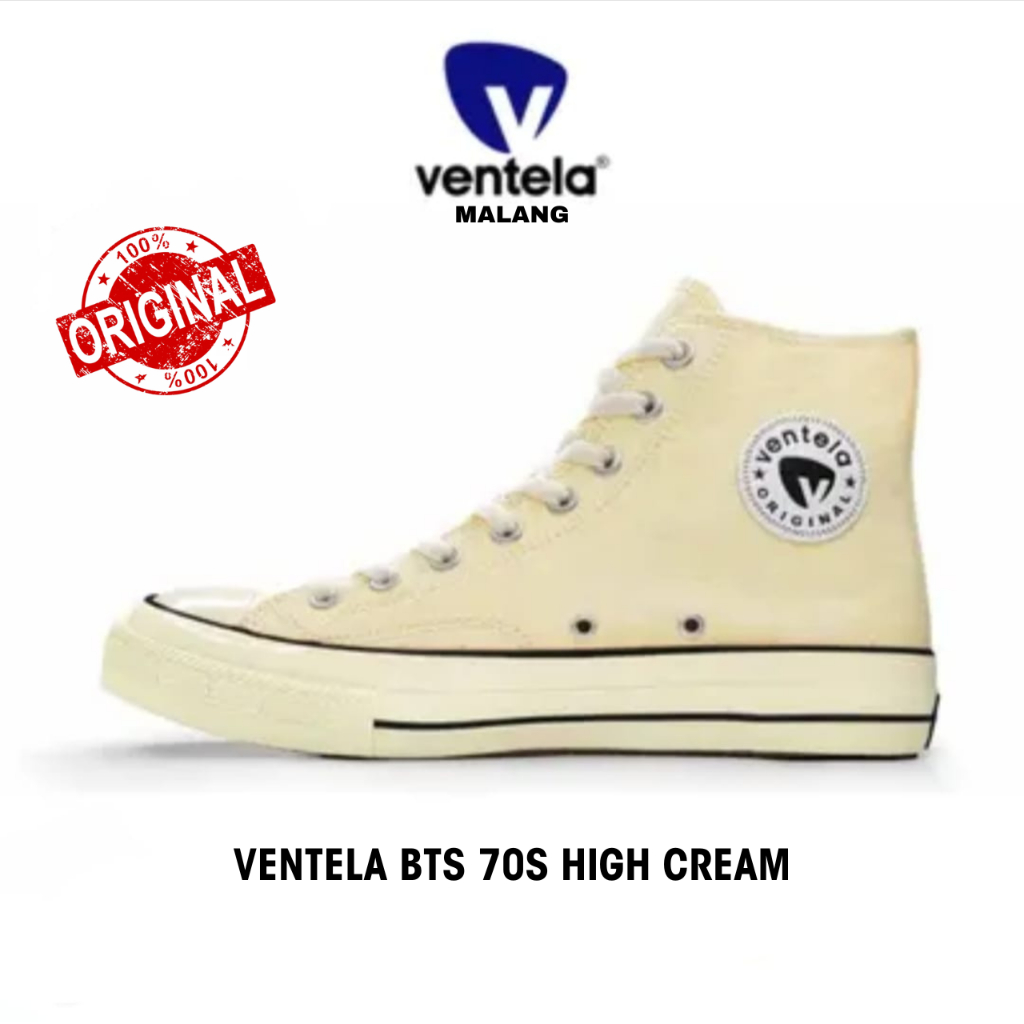 Jual Sepatu Ventela BTS Back To 70s High Cream Original 100% Sepatu ...