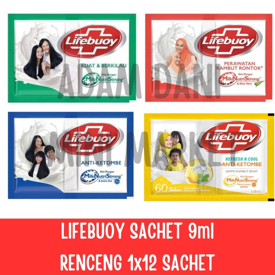 Jual LIFEBUOY SHAMPOO SACHET 1 RENCENG 12 PCS ANTI KETOMBE / KUAT ...