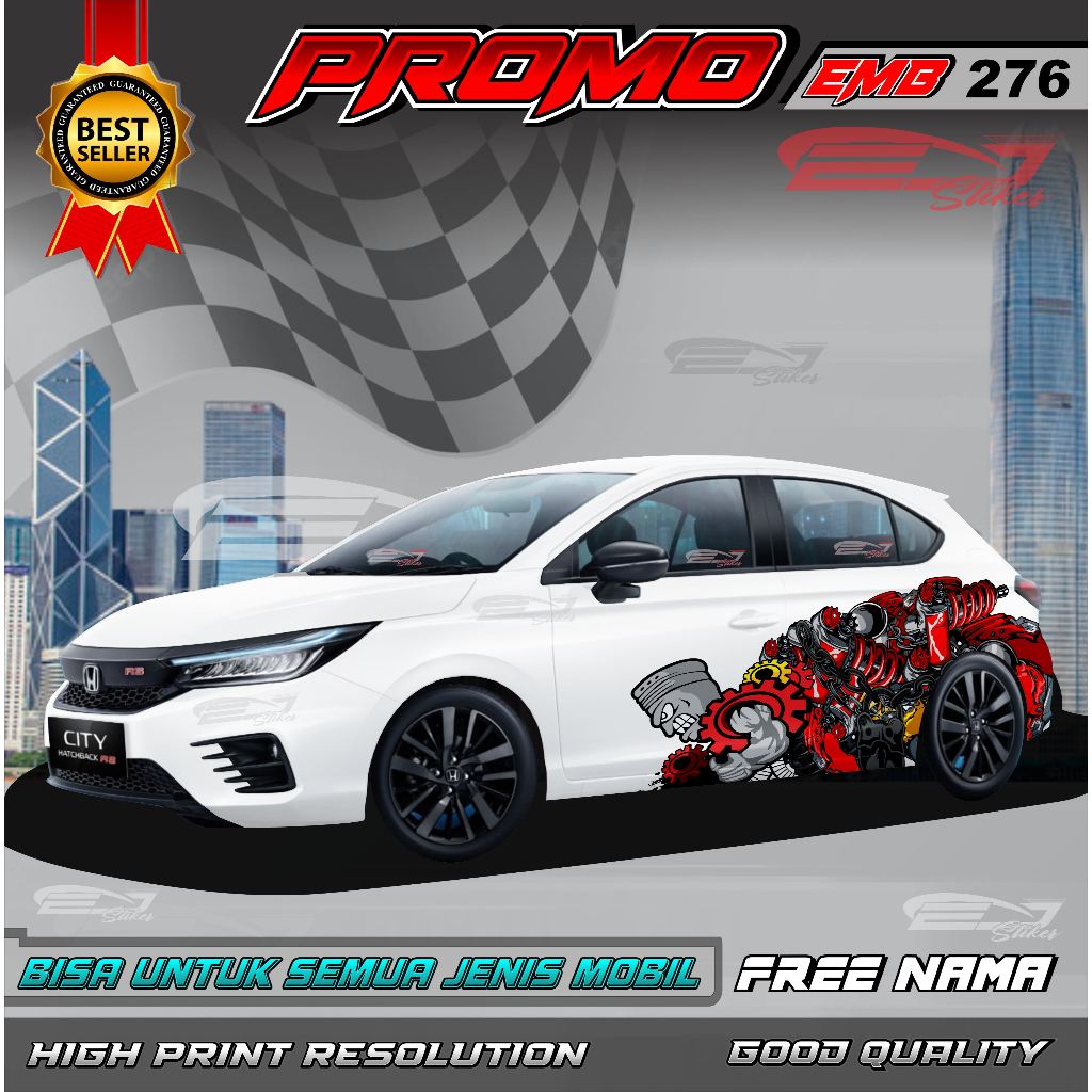 Jual STIKER DECAL FREE CUSTOM NAMA VARIASI BODY MOBIL-STIKER DECAL ...