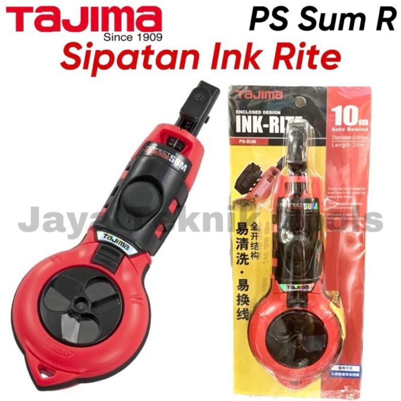 Jual Sipatan Tajima Ink Rite 10m Marking Tool Alat PS SUM R Merah ...