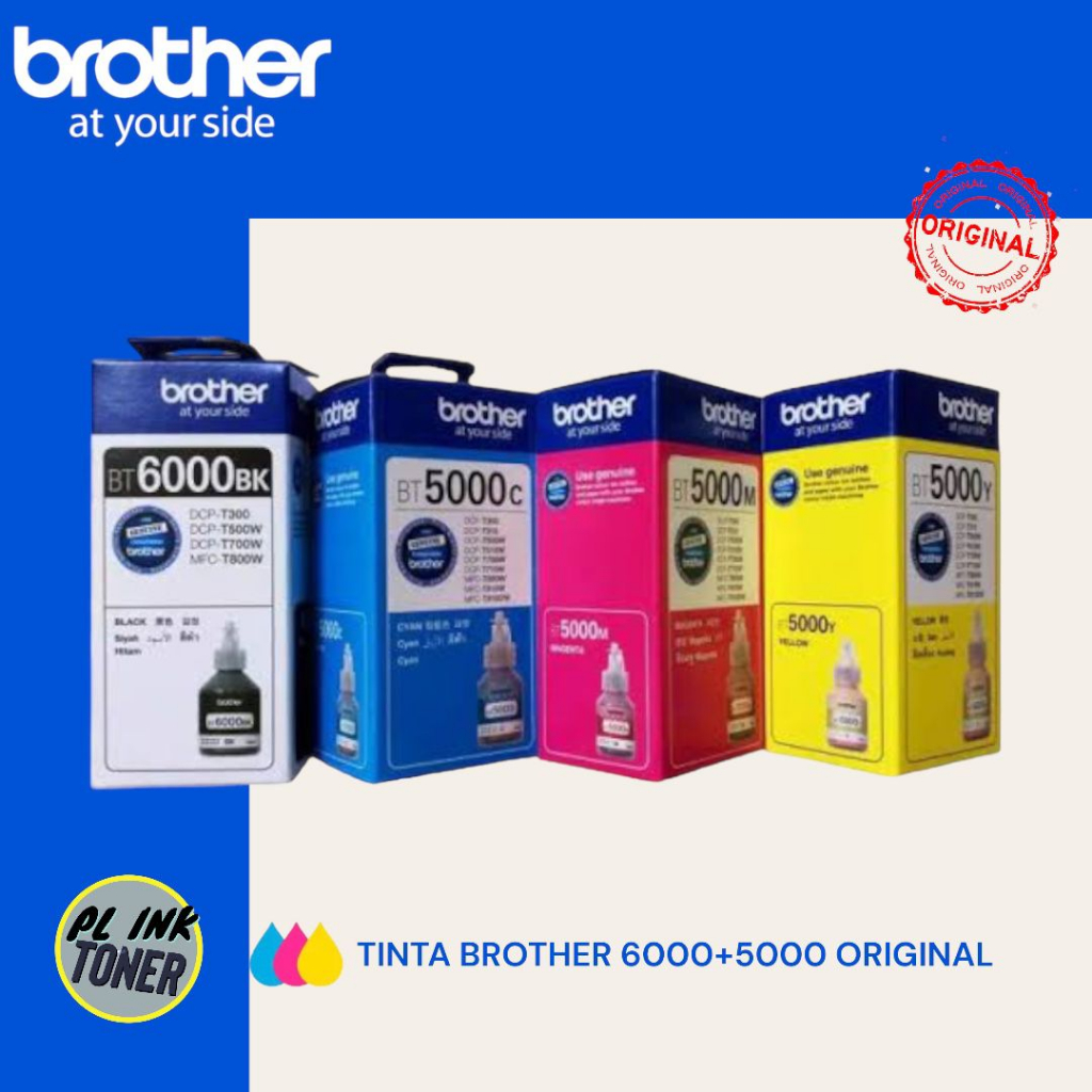 Jual Tinta Brother D60 Black & BT5000 ORI, Support Printer : DCP-T310 ...
