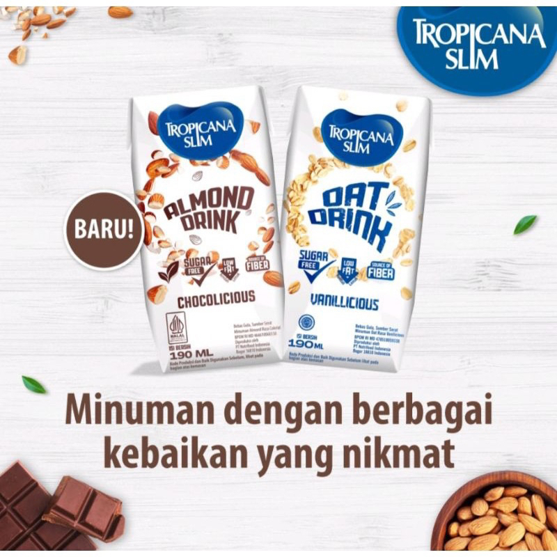 Jual Tropicana Slim Oat dan Almond Drink 190ml | Shopee Indonesia