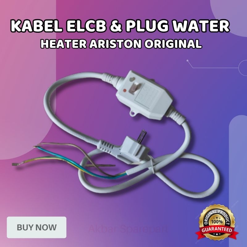 Jual Kabel ELCB Cable & Plug Water Heater Wasser Ariston Original ...