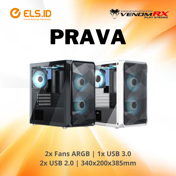 Jual VenomRX Prava Casing Tempered Glass Side M-ATX | Shopee Indonesia