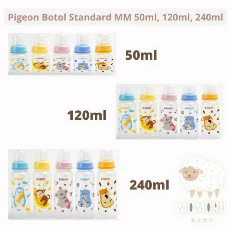Jual PIGEON Botol Susu Dot Bayi Peristaltic Nipple PP RP Standar MM ...