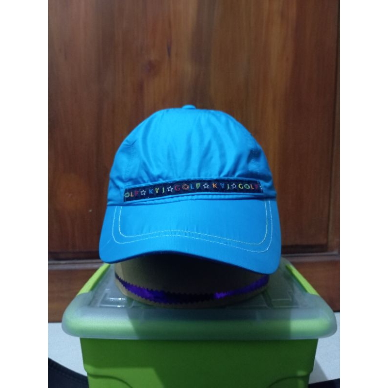 Jual Topi Outdoor Merek KYJ Golf Warna Biru Muda Bahan Parasut Dry Fit ...