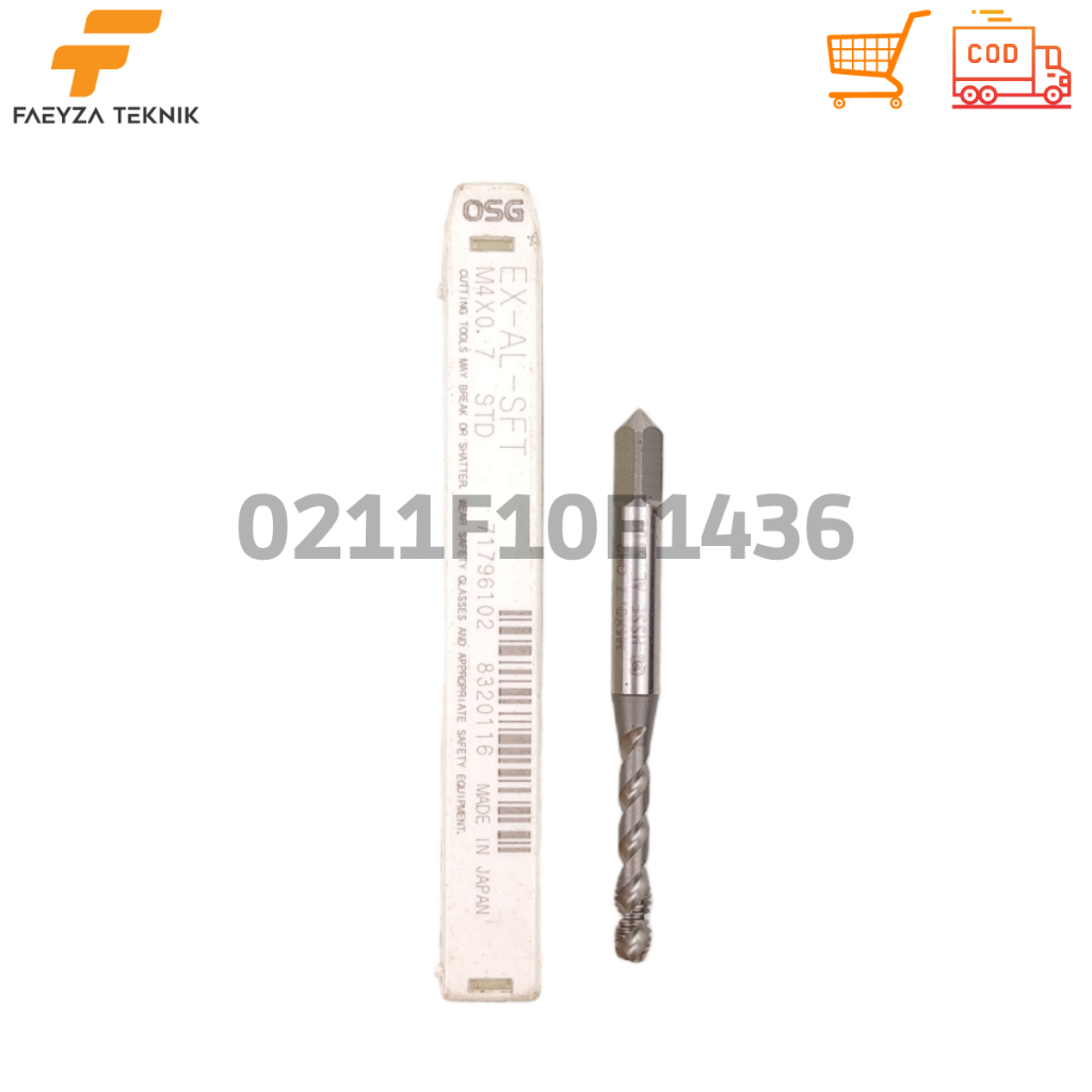 Jual Tap Manual Tap Mesin M4 x 0.7 STD Spiral Tap baut 7 OSG Bukan ...