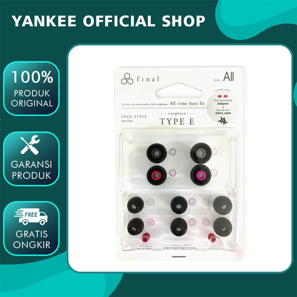 Jual FINAL AUDIO TYPE E Premium Soft Silicone Eartips for In Ear ...