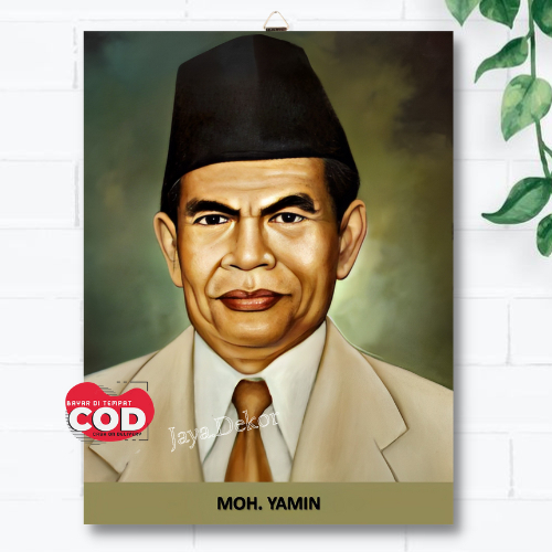 Jual Foto Poster Moh Yamin Pahlawan Indonesia Walldecor Poster Pahlawan Nasional Indonesia 