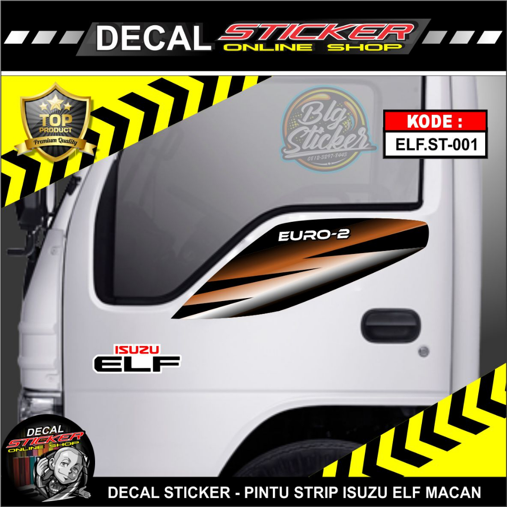 Jual sticker Stiker Pintu Isuzu Elf EURO-2 Nkr71 Nhr55 / Stiker Elf ...