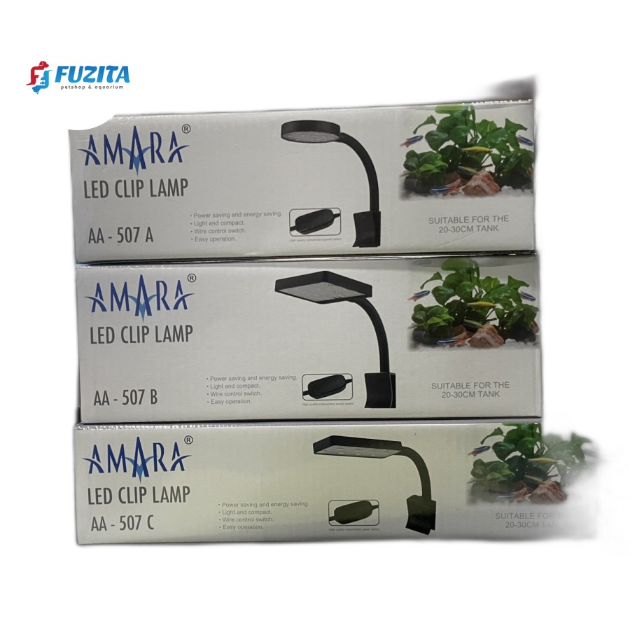 Jual AMARA Led Clip Lamp - Lampu Aquarium Aquascape Toples Murah Terang ...