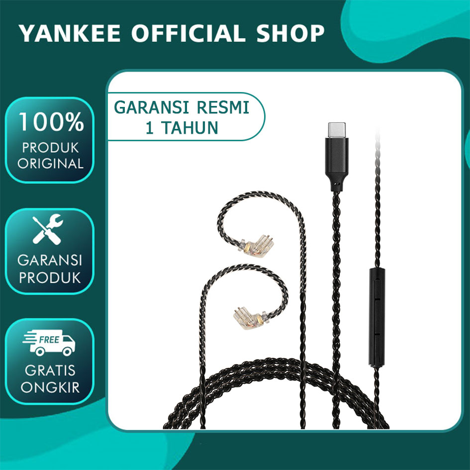 Jual JCALLY TC4s Kabel Upgrade USB Type C USB Type C USB C Cable with Mic for KZ EDX Pro CCA CRA ...