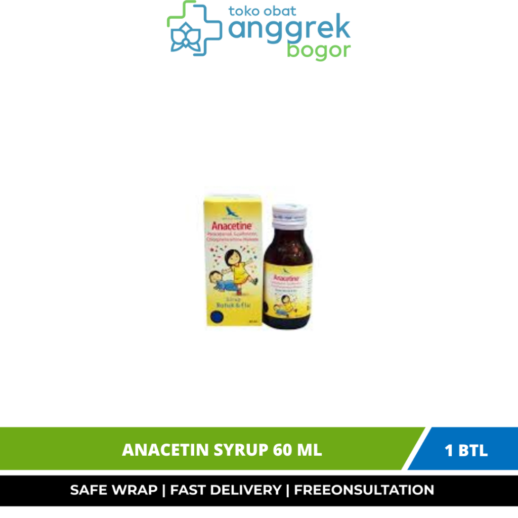 Jual ANACETIN SYRUP 60 ML/OBAT BATUK PILEK ANAK/DEMAM/HIDUNG TERSUMBAT ...