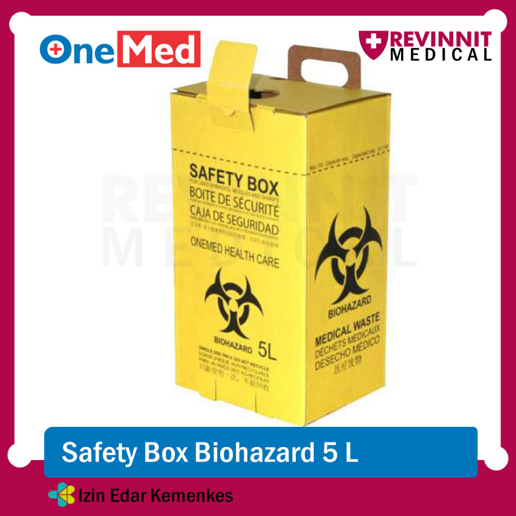 Jual ONEMED - Safety Box 5 Liter | Tempat Sampah Medis | Shopee Indonesia