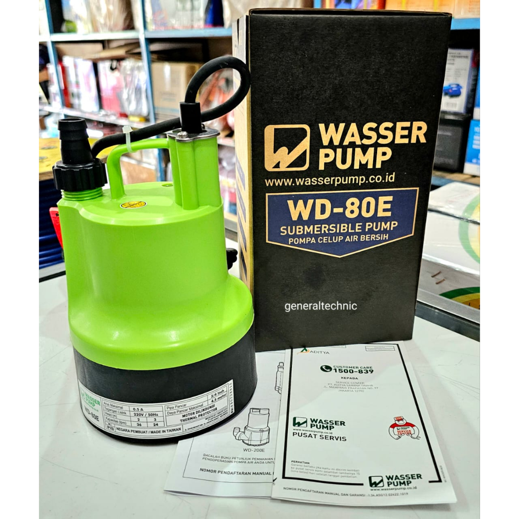 Jual Pompa Celup Wasser WD80E Submersible Pump WD-80E Wasser Pompa ...
