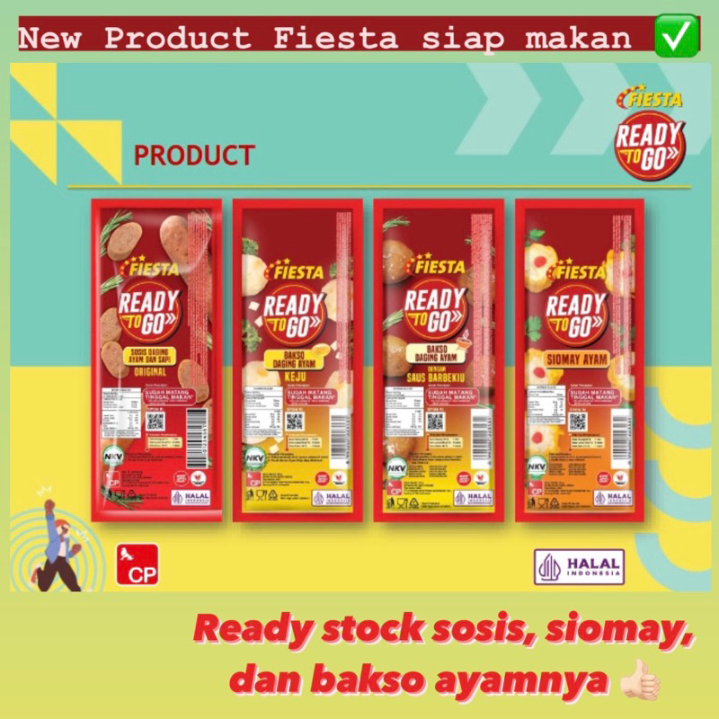 Jual Fiesta Ready To Go Sosis ayam sapi / Siomay / bakso ayam keju ...