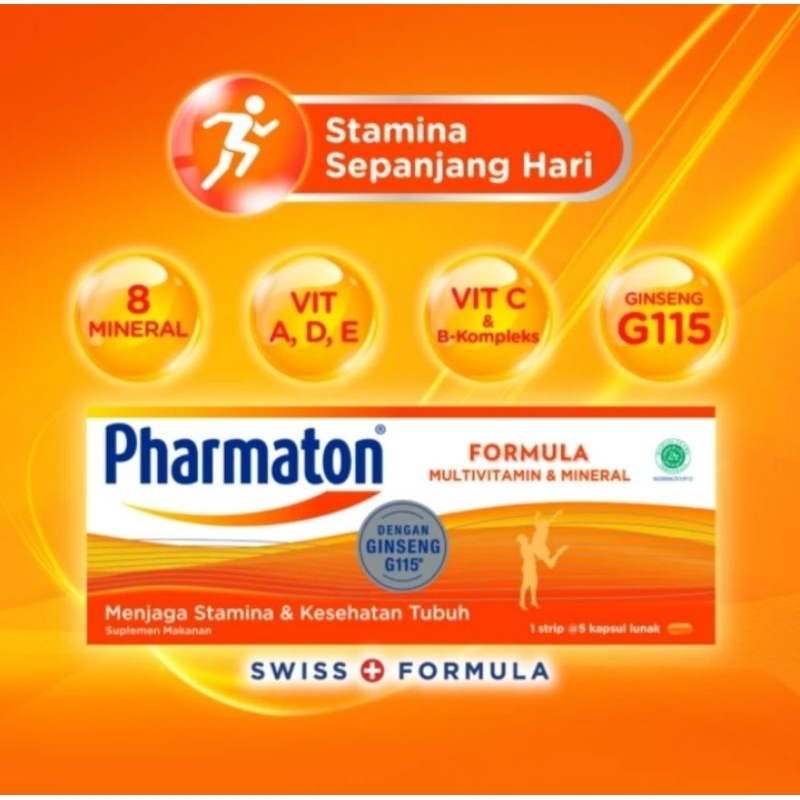 Jual PHARMATON FORMULA STRIP 5 TABLET | MULTIVITAMIN JAGA STAMINA DAN ...