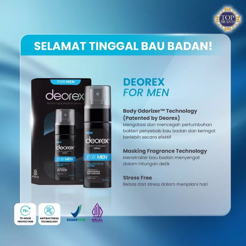 Jual RO| Deorex Body Odorizer Spray 60ML /Body Spray /Deodorant ...