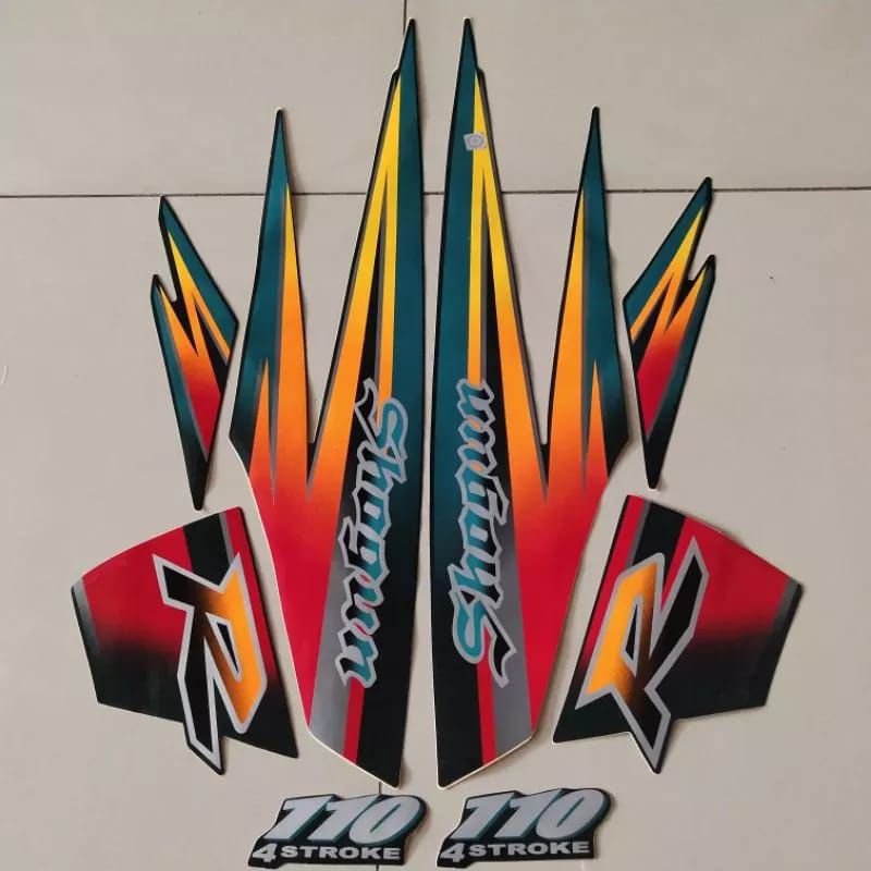 Jual STRIPING STIKER SUZUKI TORNADO SHOGUN KEBO 110 R 1997 1998 HIJAU ...