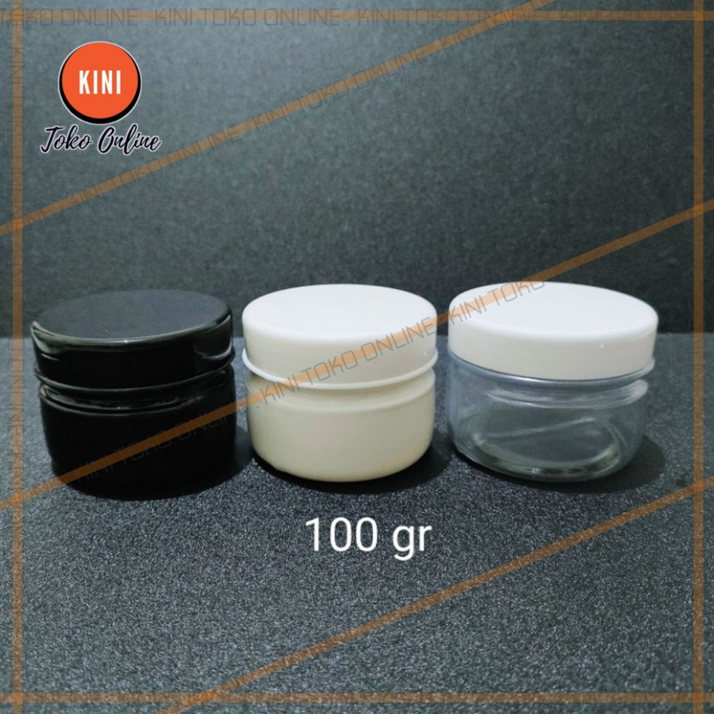 Jual Pot Jelly 100gr PVC Hitam Putih Bening Jar Wadah Gel Tempat Cream ...