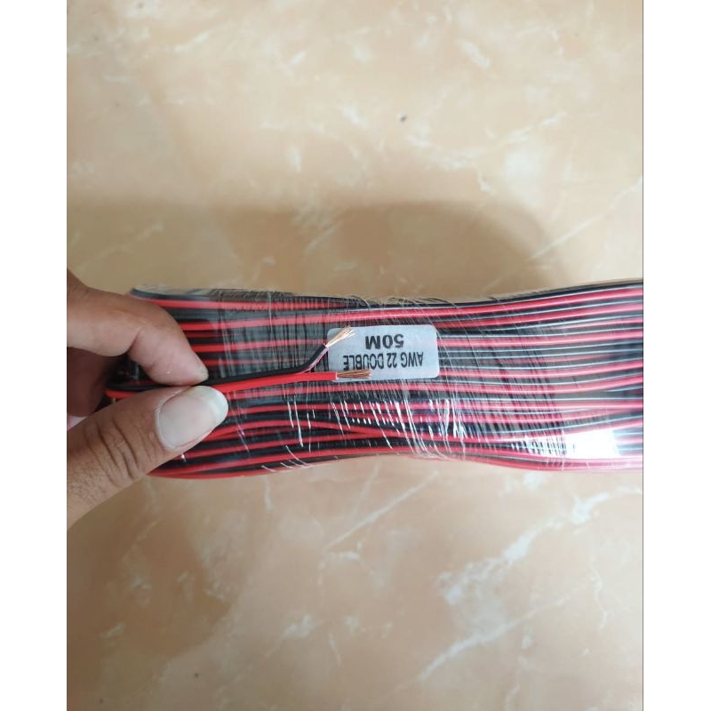 Jual Kabel Awg 22 Dobel Kabel Serabut Tembaga Panjang 50meter Kabel Awg22 x 2 | Shopee Indonesia