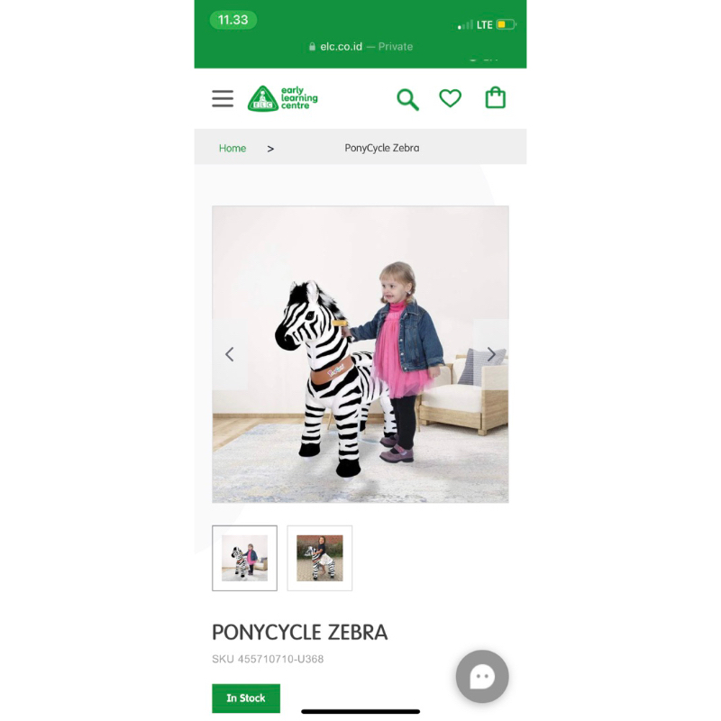 Jual ELC PONYCYCLE ZEBRA | Shopee Indonesia