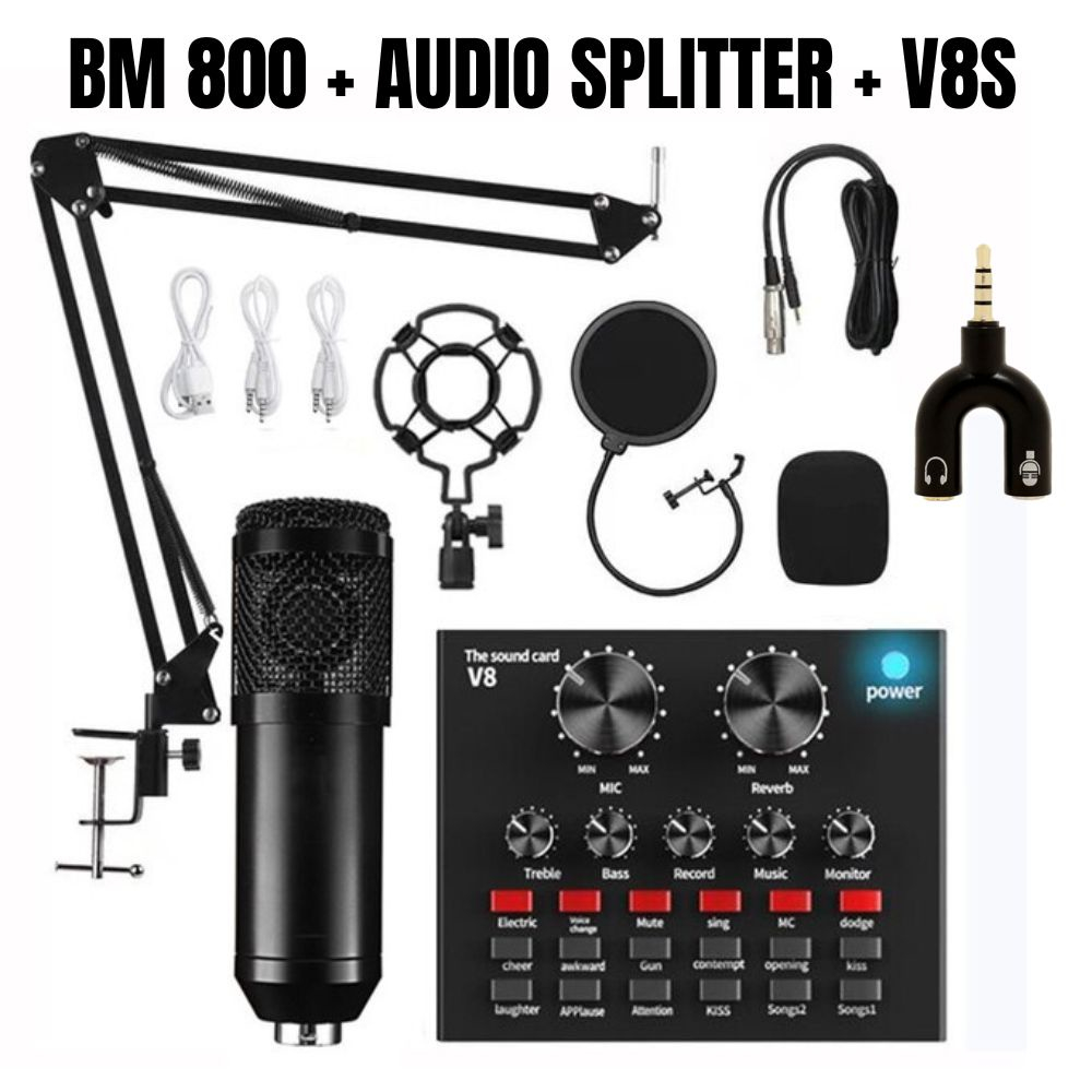 Jual PAKET KARAOKE Mic BM-800 Microphone Profesional Condenser BM800 ...