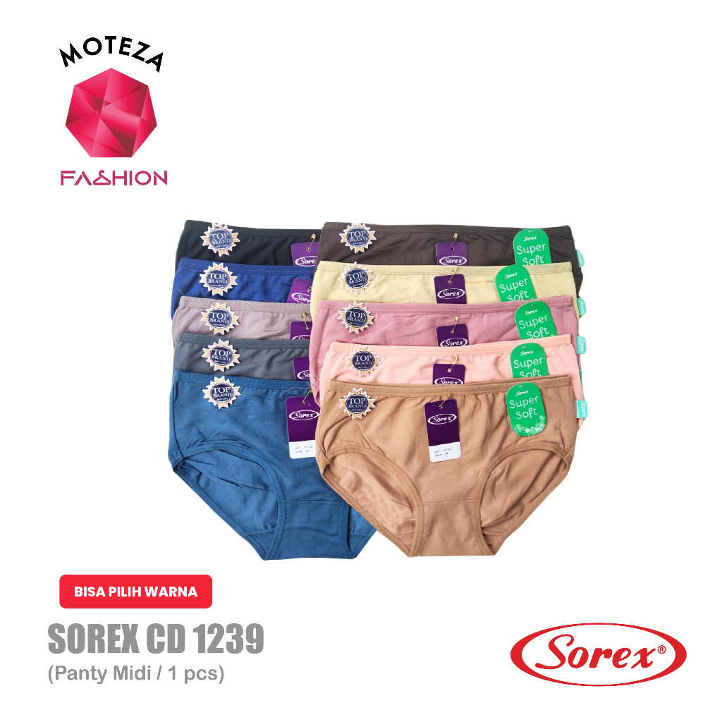 Jual Sorex CD 1239 Celana Dalam Wanita - Midi Panty Super Soft - M L XL XXL | BISA PILIH WARNA ...