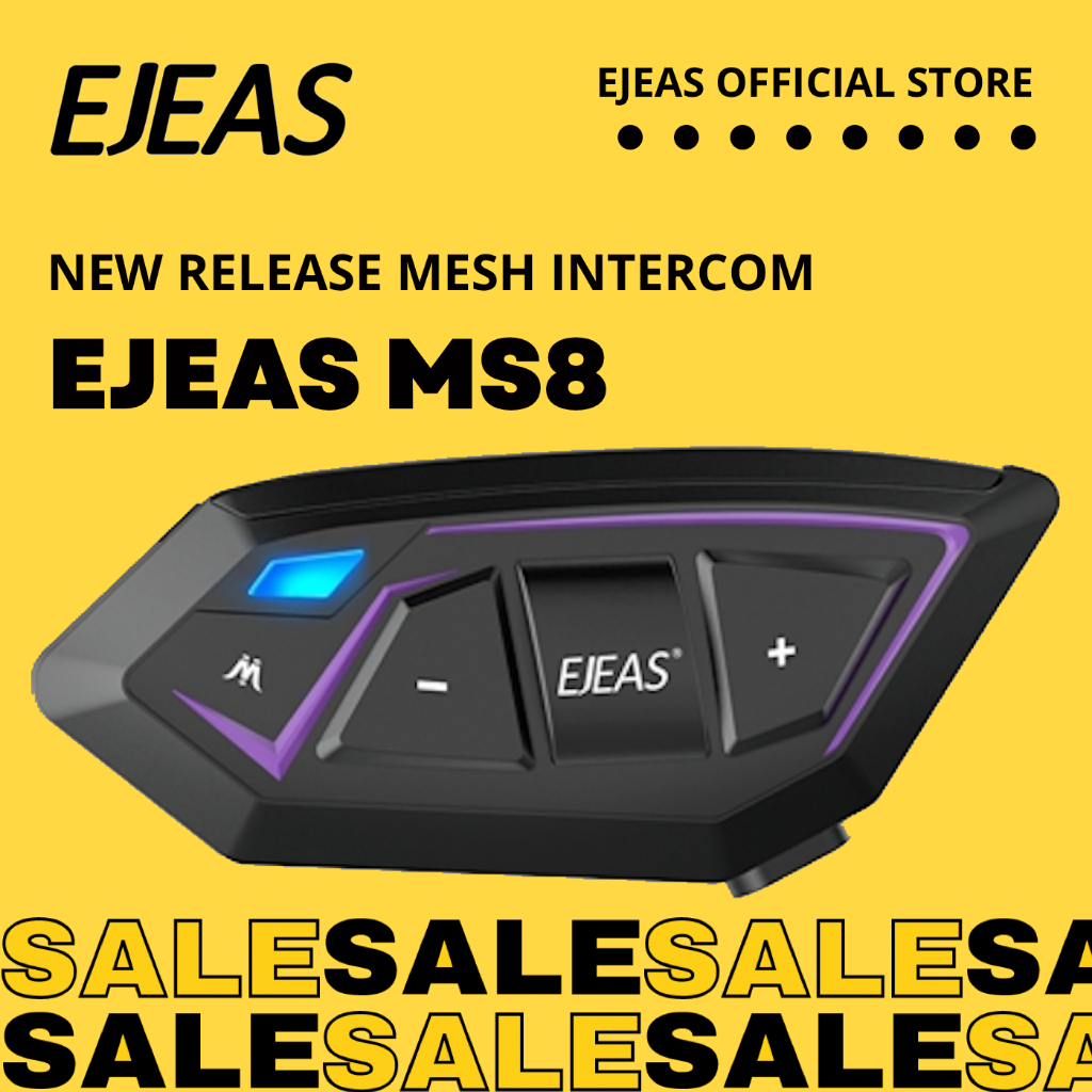 Jual EJEAS MS8 Mesh Group Intercom Bluetooth HiFi Radio Rider Alt Q7 V6 PRO | Shopee Indonesia
