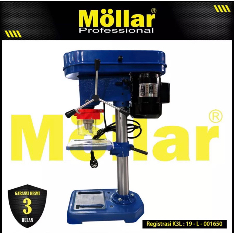 Jual mesin bor duduk 13mm mollar / bench drill 13mm mollar / drill ...