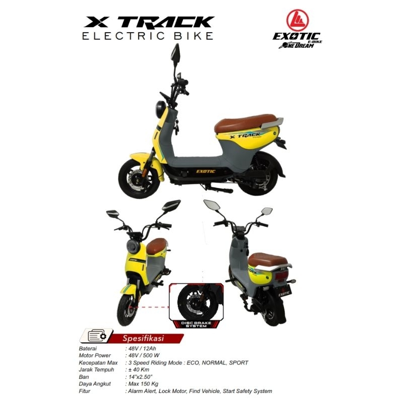 Jual SEPEDA LISTRIK/E-BIKE EXOTIC X-TRACK. | Shopee Indonesia