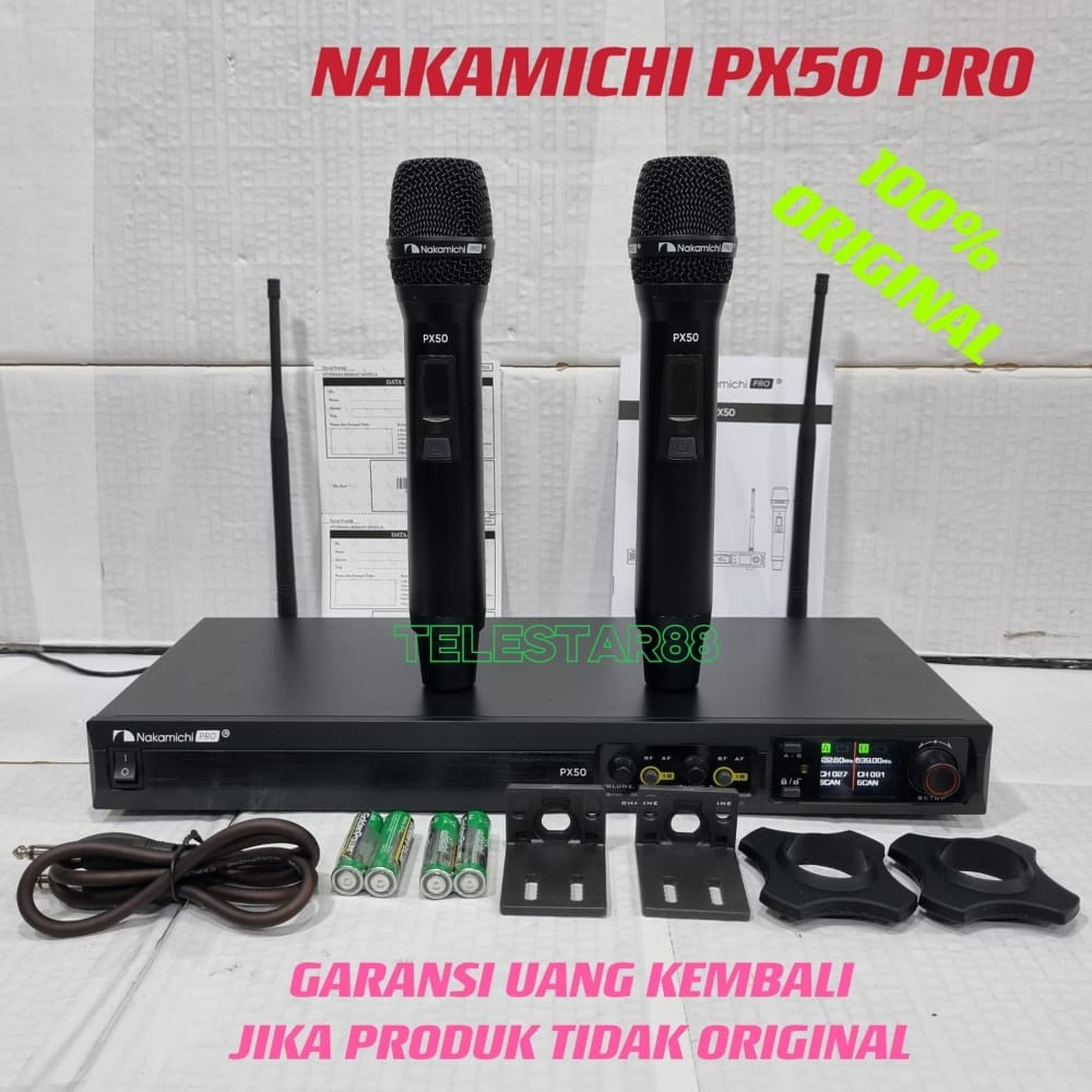 Jual MIC MICROPHONE WIRELESS NAKAMICHI PX 50 PX50 ORIGINAL | Shopee Indonesia