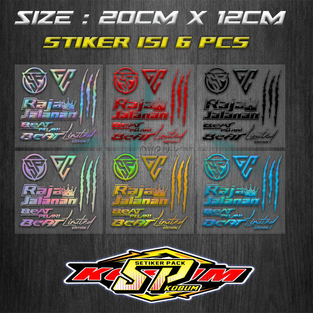 Jual STIKER CUTING ISI 6 STIKER PAKETAN STIKER MOTOR KEREN | Shopee ...