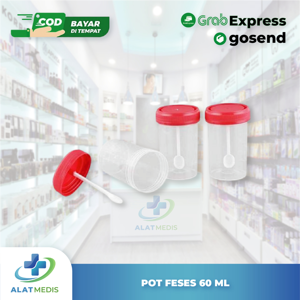 Jual Stool Container 60ml Onemed Pot Feses Faeces Feces | Shopee Indonesia