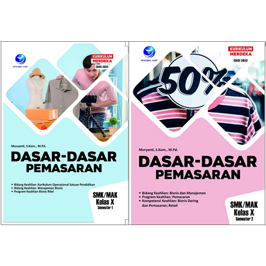 Jual Buku - Dasar-dasar Pemasaran SMK Kelas 10 Semester 1 dan Semester 2 - Kurikulum Merdeka ...