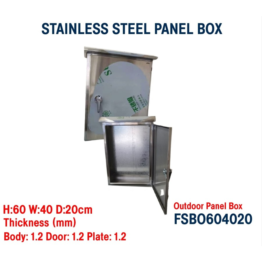 Jual Box Panel Stainless Steel FORT Outdoor IP55 60 x 40 x 20 cm Plat 1 ...