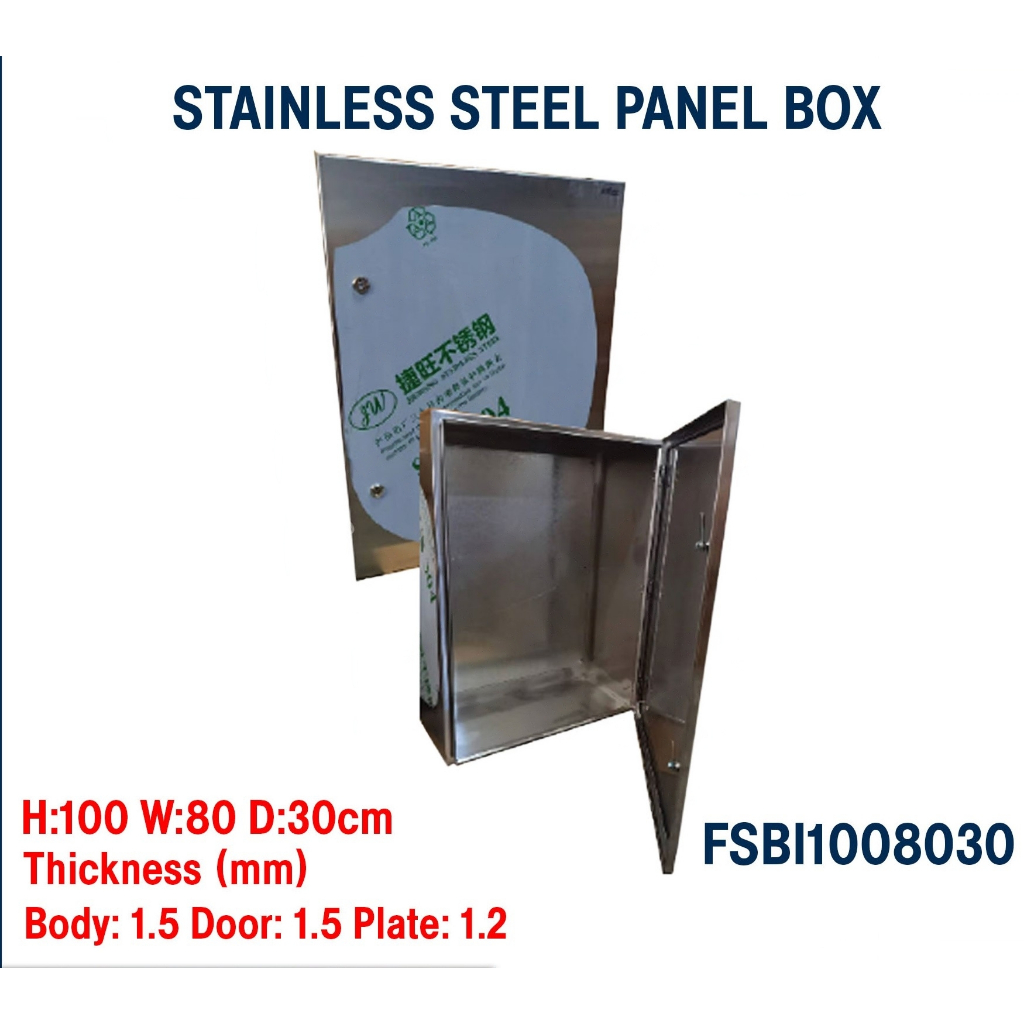 Jual Box Panel Stainless Steel FORT Indoor IP55 100 x 80 x 30 cm Plat 1 ...
