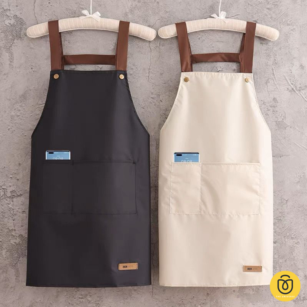 Jual Apron Waterproof Celemek Masak Dewasa Apron Motif Polos - HW157 ...