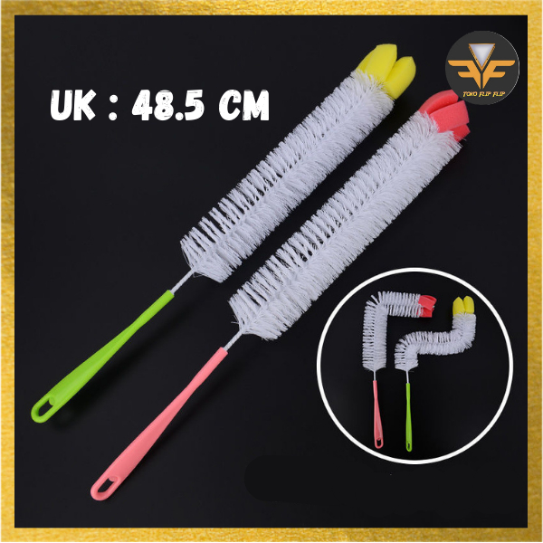 Jual Sikat Pembersih Botol Flexible Termos Gelas Panjang Pembersih Tempat Minum Botol Susu ...