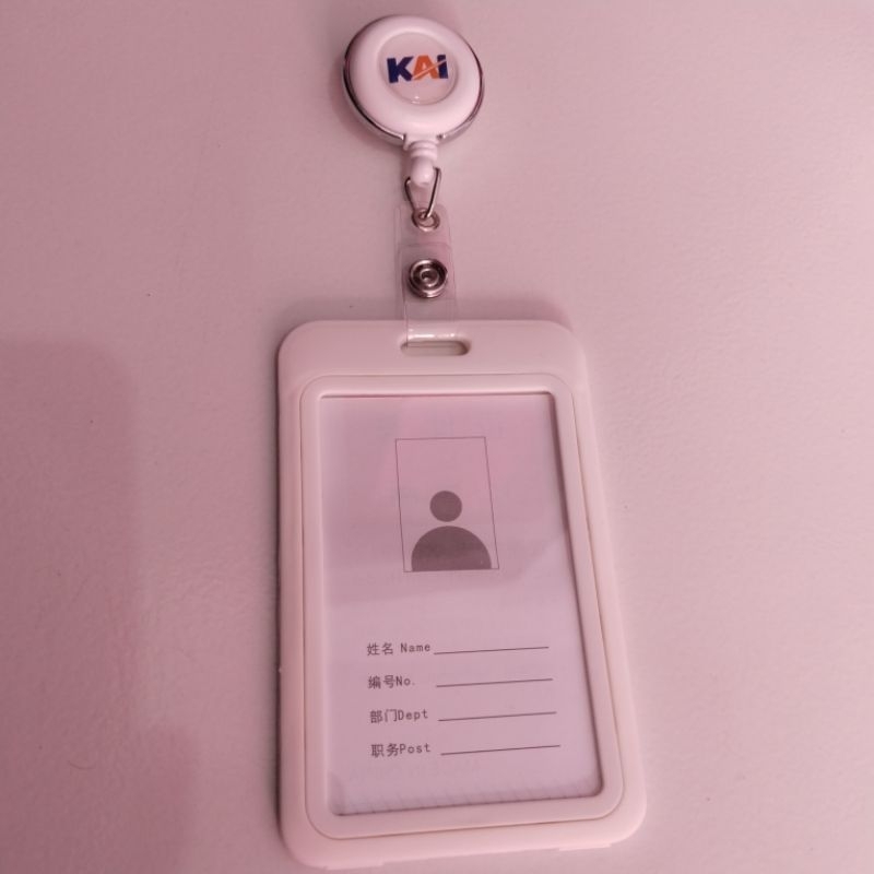 Jual Name tag KAI Yoyo id card putar list dan id card holder vertical 2 ...