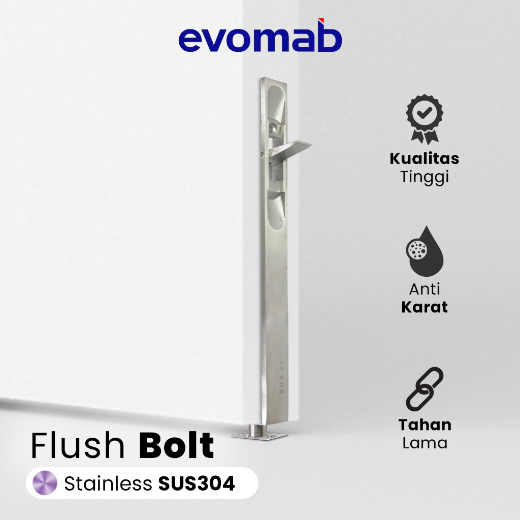Jual evomab Grendel Tanam Pintu Flush Bolt GT 8" 12" 24" Satuan ...