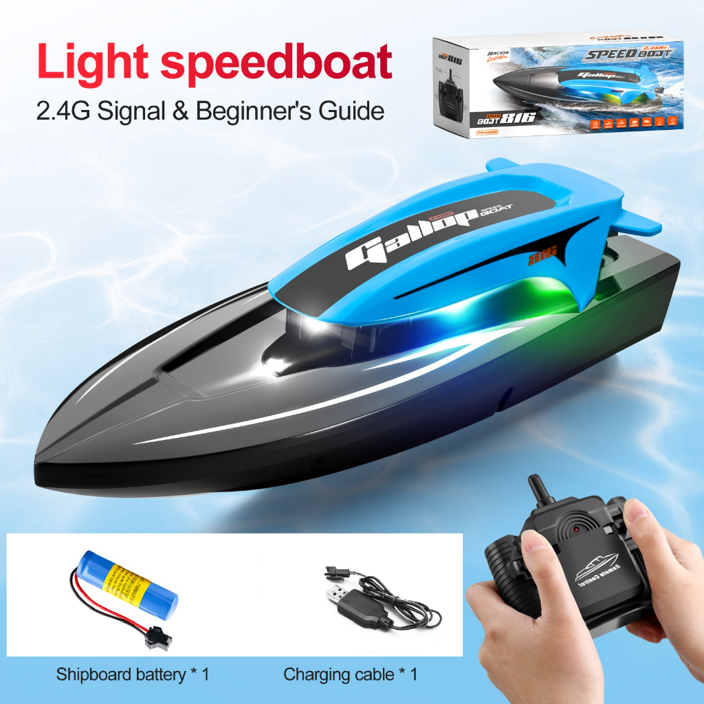 Jual Mainan Remote Control Speed Boat Perahu Rc Kapal 2.4GHz 20km/h ...