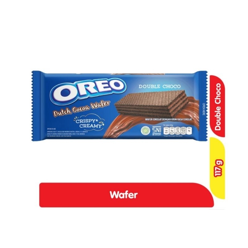 Jual Oreo Wafer Double Choco dan Choco Vanilla 117Gram | Shopee Indonesia