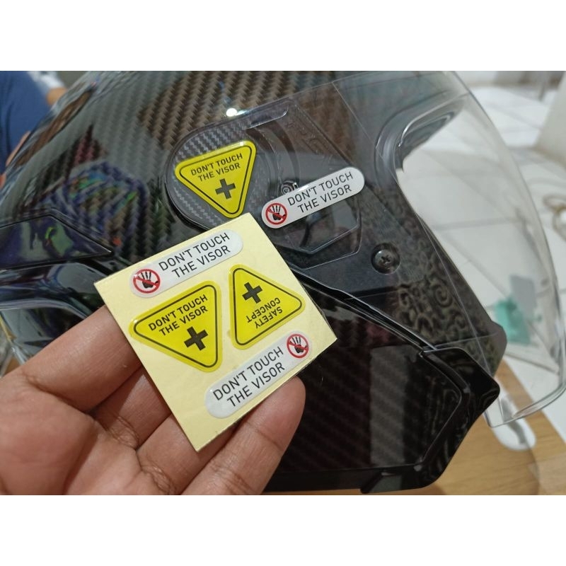 Jual Stiker emblem Visor HELM safety concept timbul lentur sticker dont ...